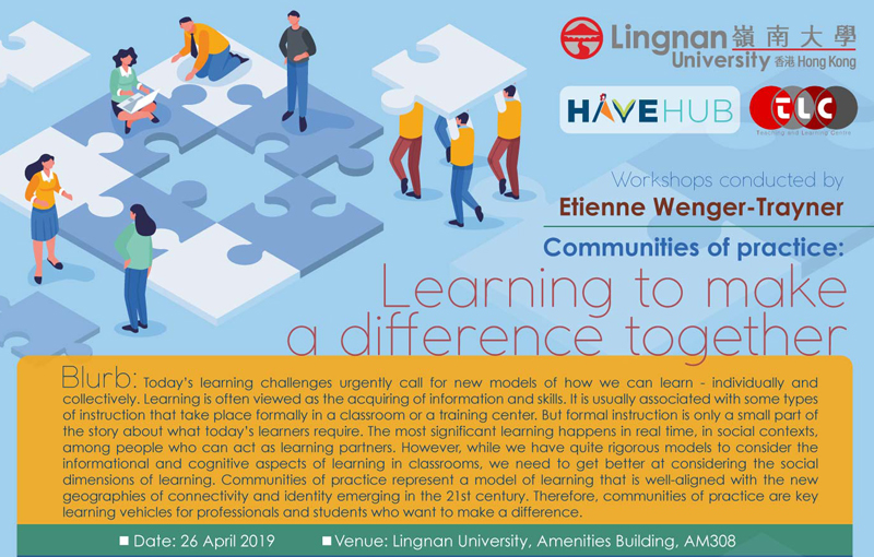26th April 2019 – Communities of practice: Learning to make a ...